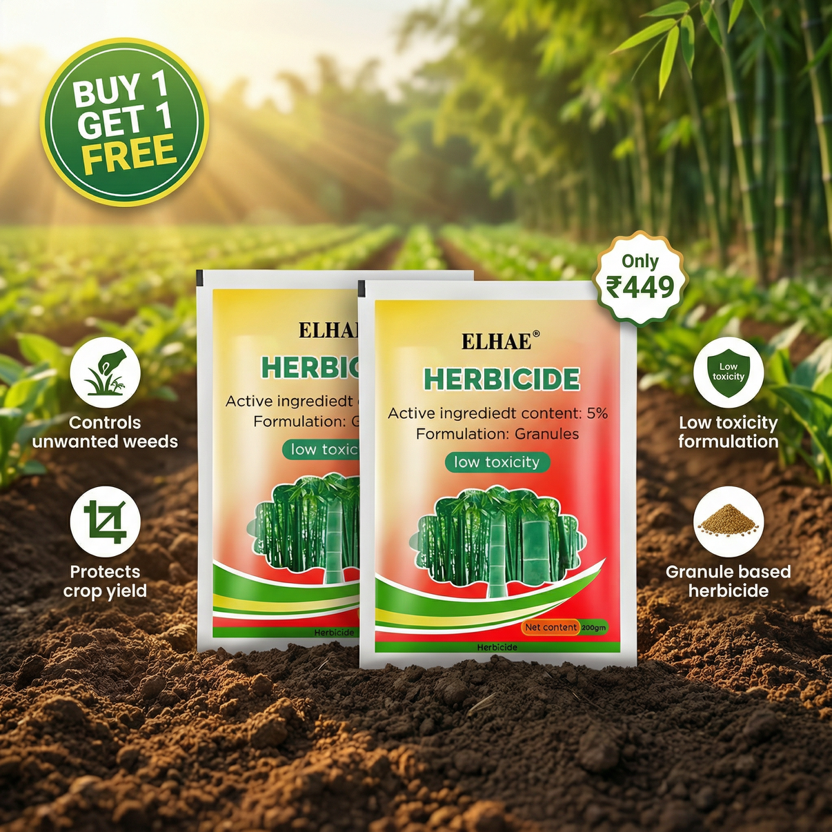 Cyclosinone Herbicide Granular Weed Killer (Pack Of 2) – Yeppify